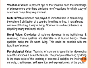 2 importance of science as a subject of study in school curriculum | PPTX