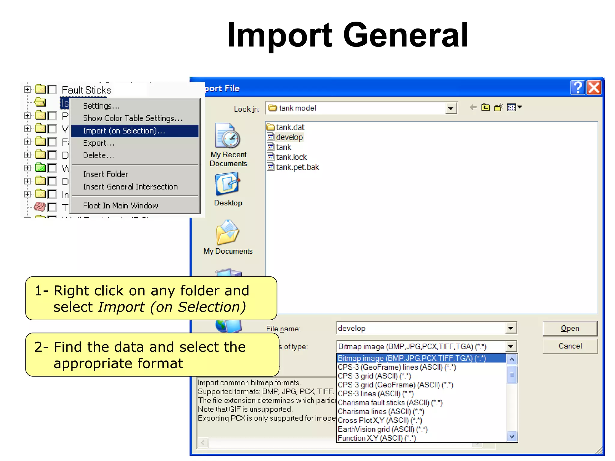 import data to model | PPT