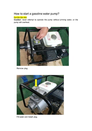 How to start a gasoline water pump? | DOCX