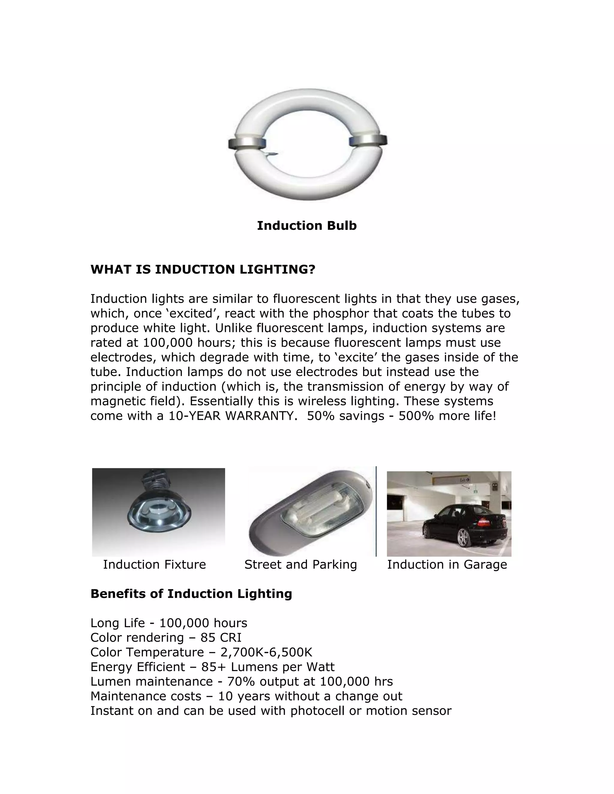 Induction Lighting | DOCX