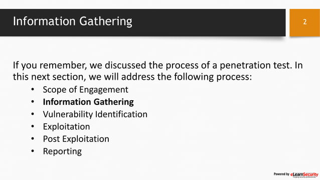 Web Application Penetration Tests - Information Gathering Stage | PDF