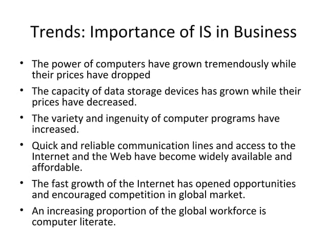 2 information system in business | PPT