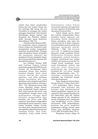 Inovasi Organisasi dan Kinerja Organisasi : Studi Kasus pada Pusat ...