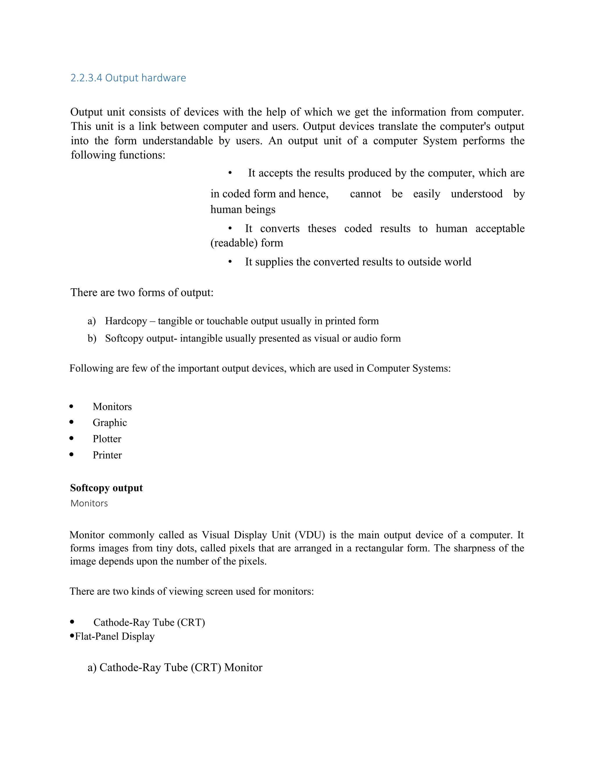 Input and Output Content of the computer .docx