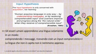 L'input modificato apprendimento della L2_linguistica e glottododattica ...