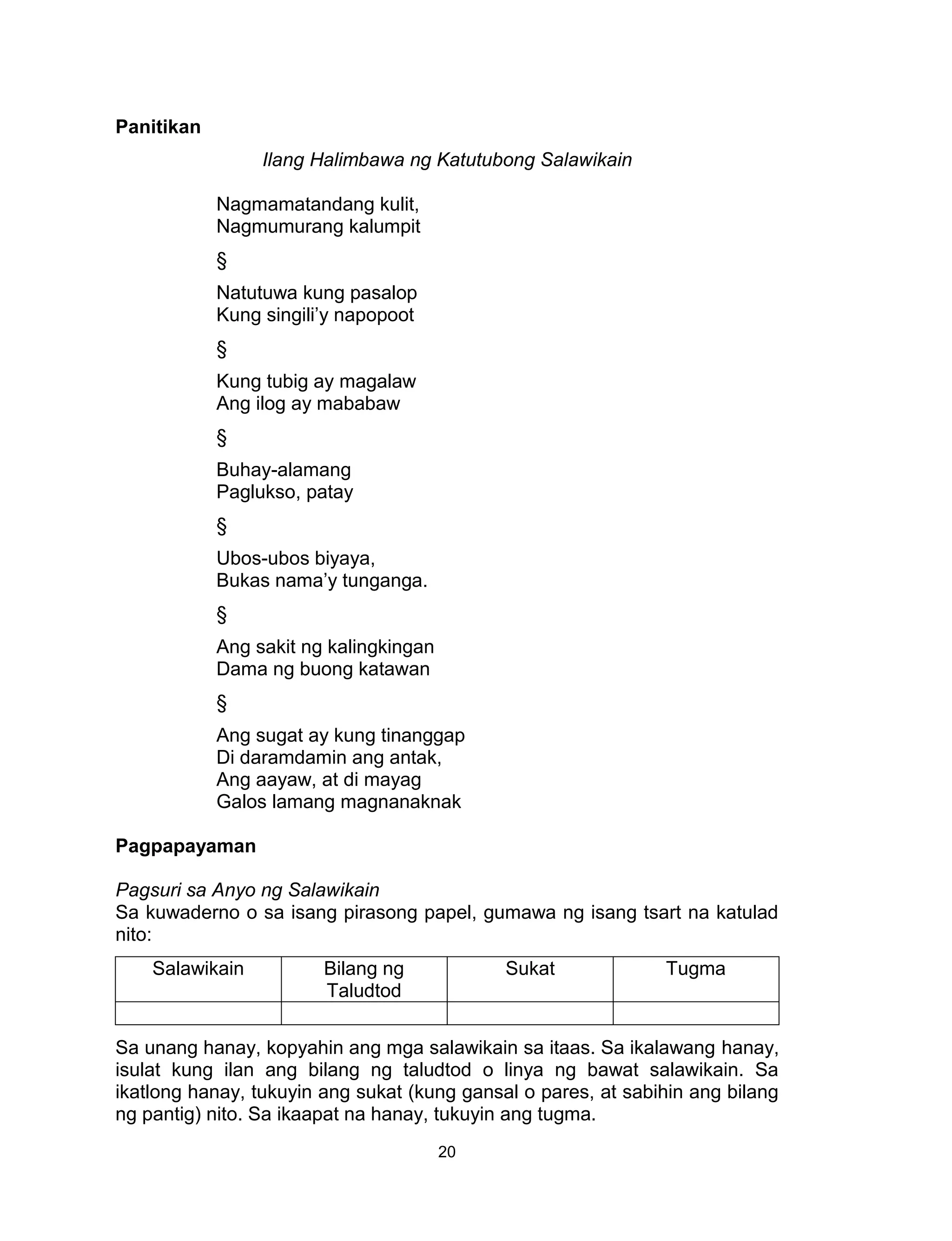 Panimula Grade 8 | PDF