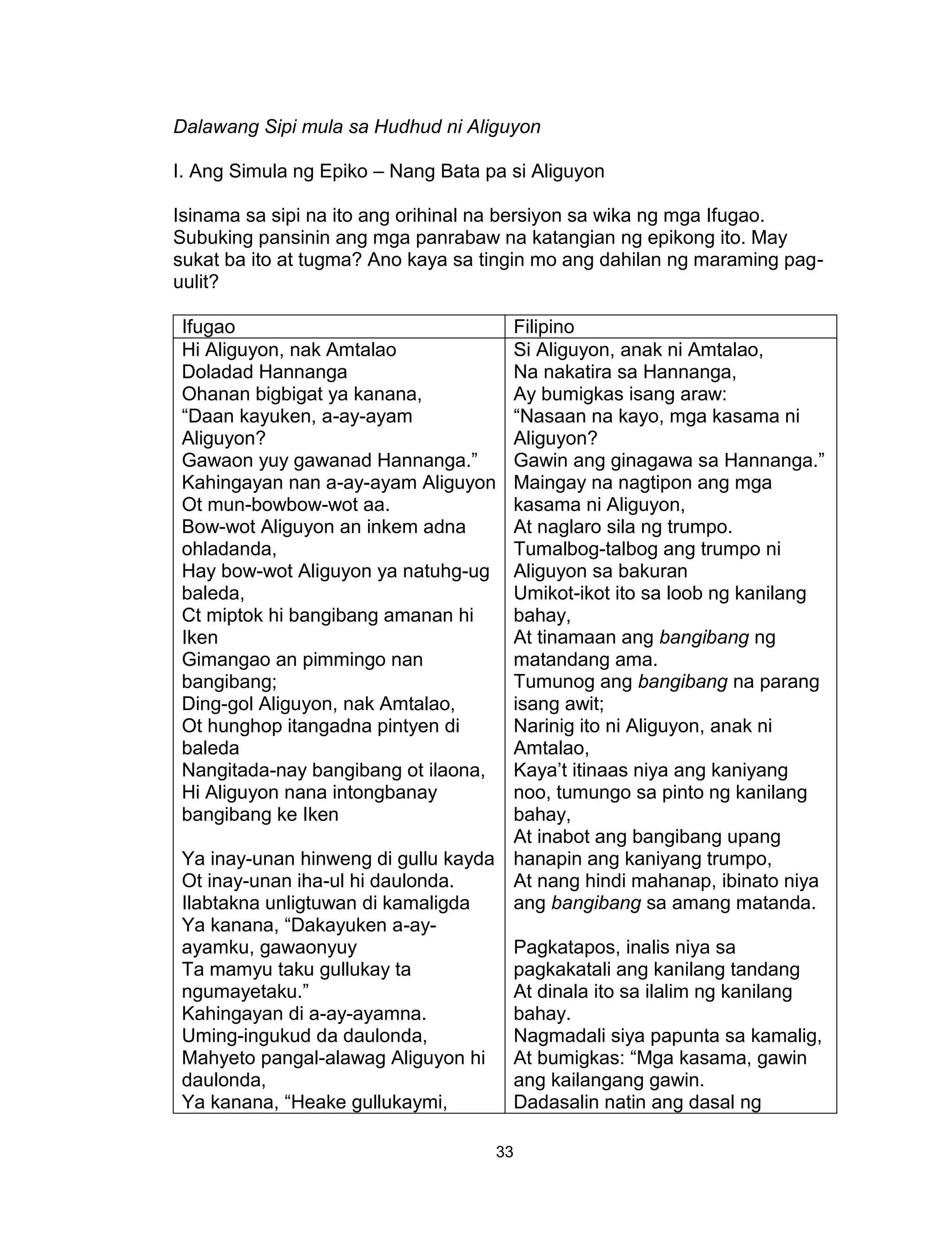 Panimula Grade 8 | PDF