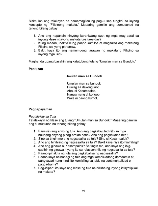 Panimula Grade 8 | PDF