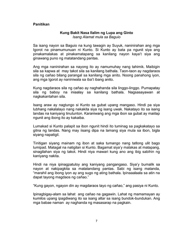 Panimula Grade 8 | PDF