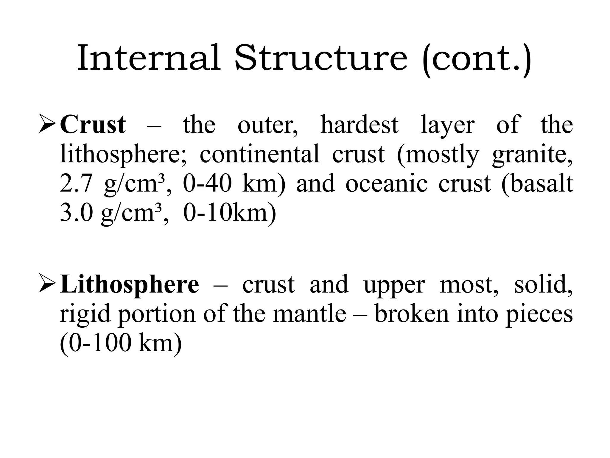 Internal structure of the Earth | PPT