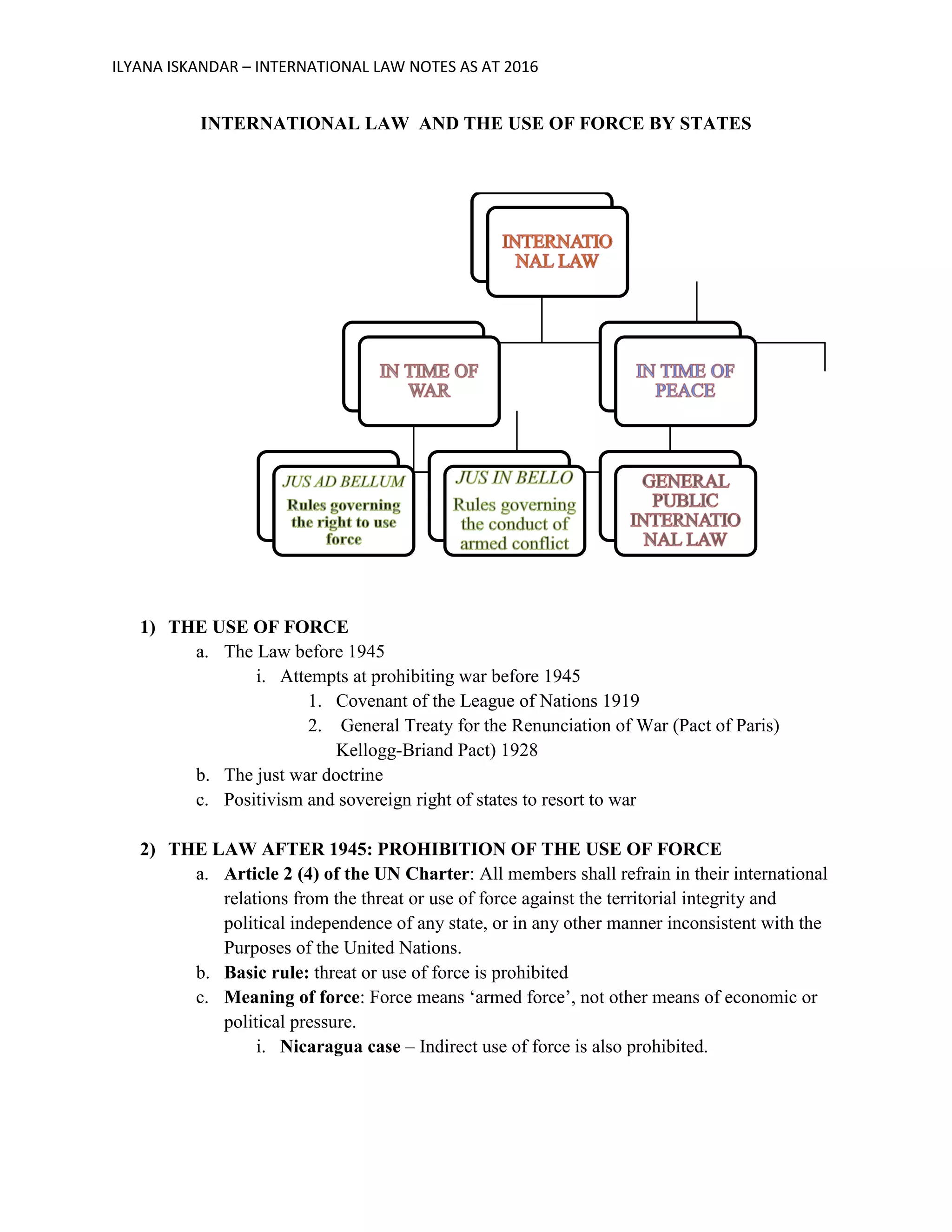 2) international law and the use of force by states | PDF