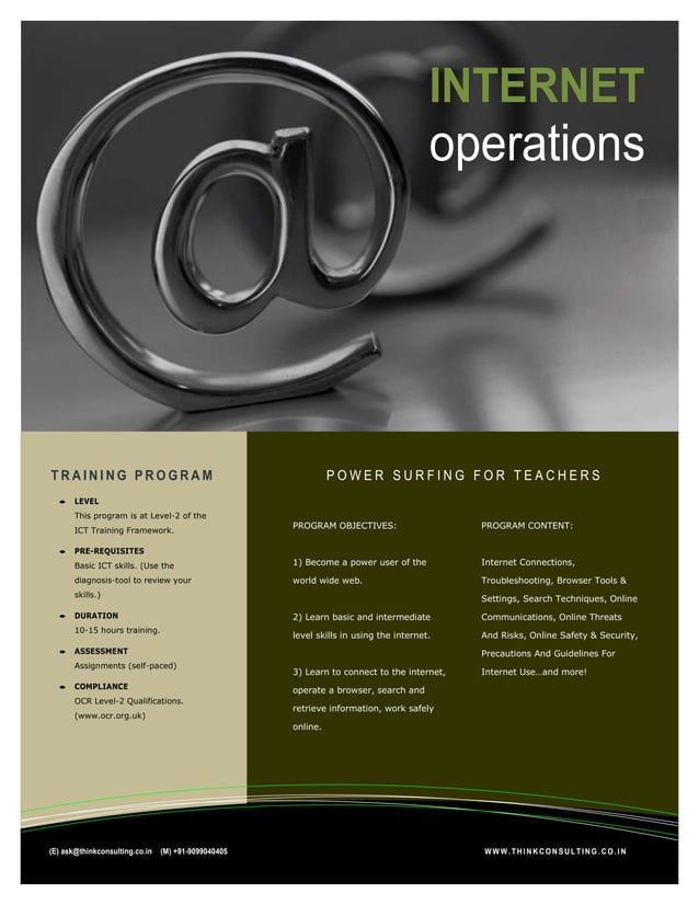Internet Operations Brochure | PDF