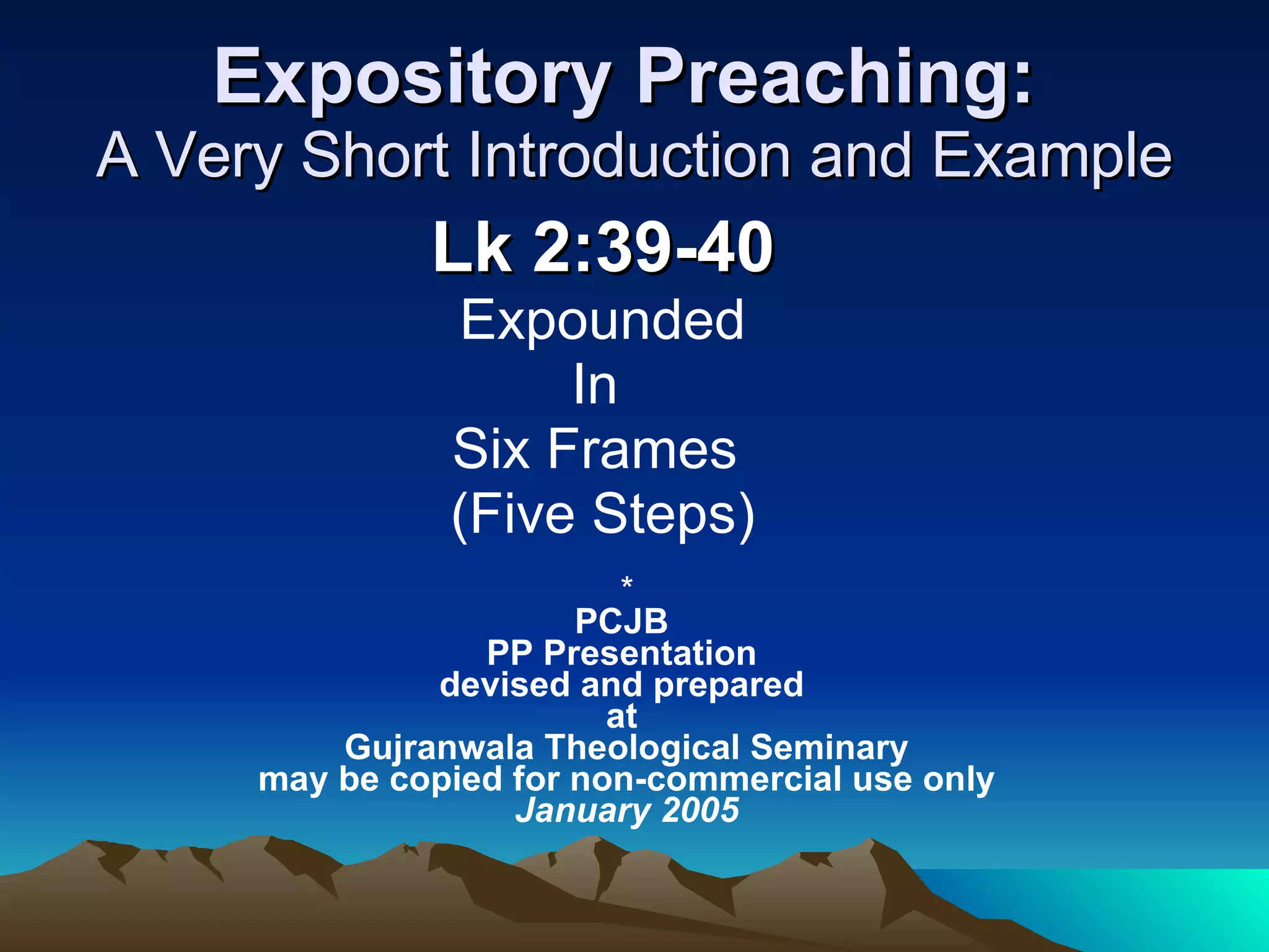 Expository Preaching | PPT