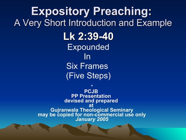 Expository Preaching | PPT