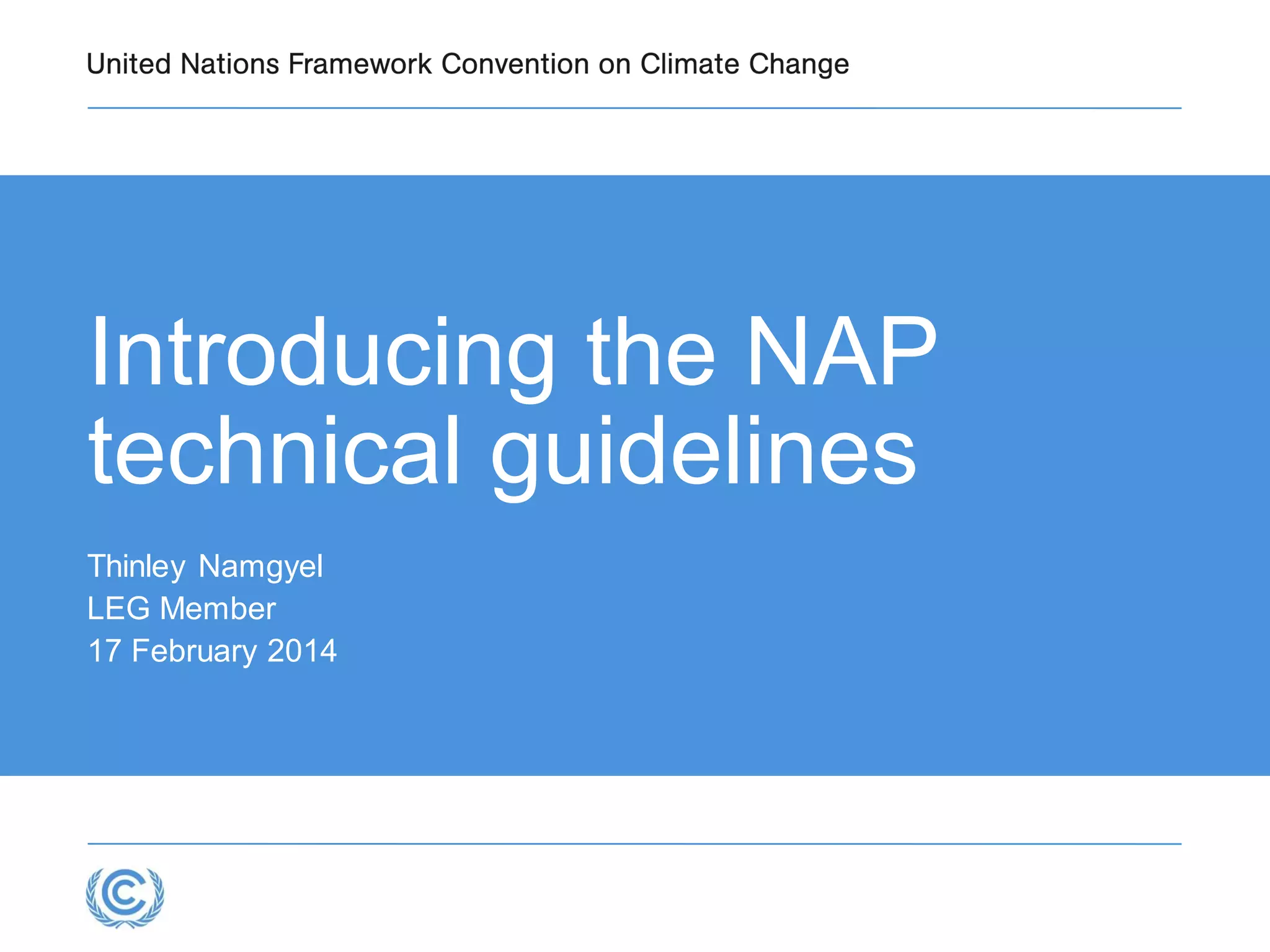 Introducing the National Adaptation Plans technical guidelines from the ...