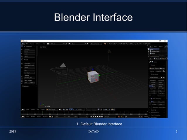 DrTAD 2 introduction to Blender software. 3D View & Editors | PDF