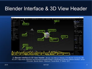 DrTAD 2 introduction to Blender software. 3D View & Editors | PDF