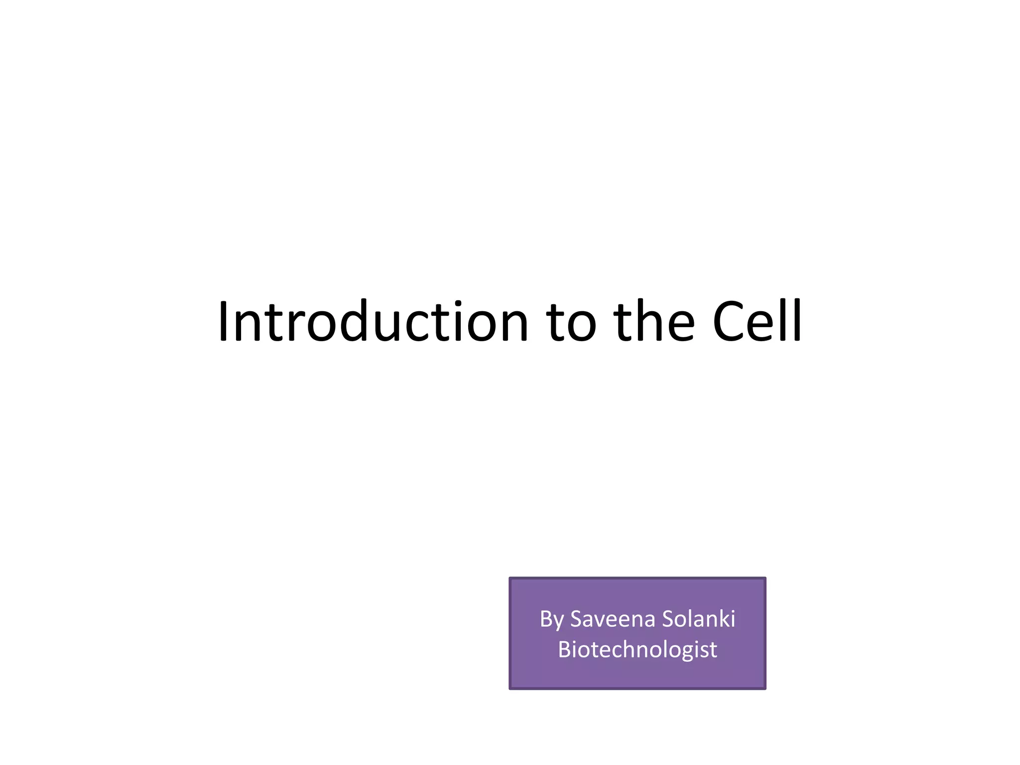 2 introduction to cell biology | PPTX