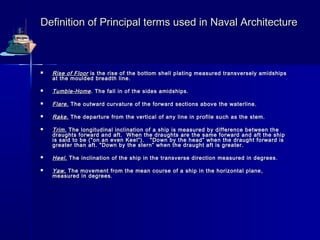 INTRODUCTION TO TERM USED IN NAVAL ARCHITECT | PPT