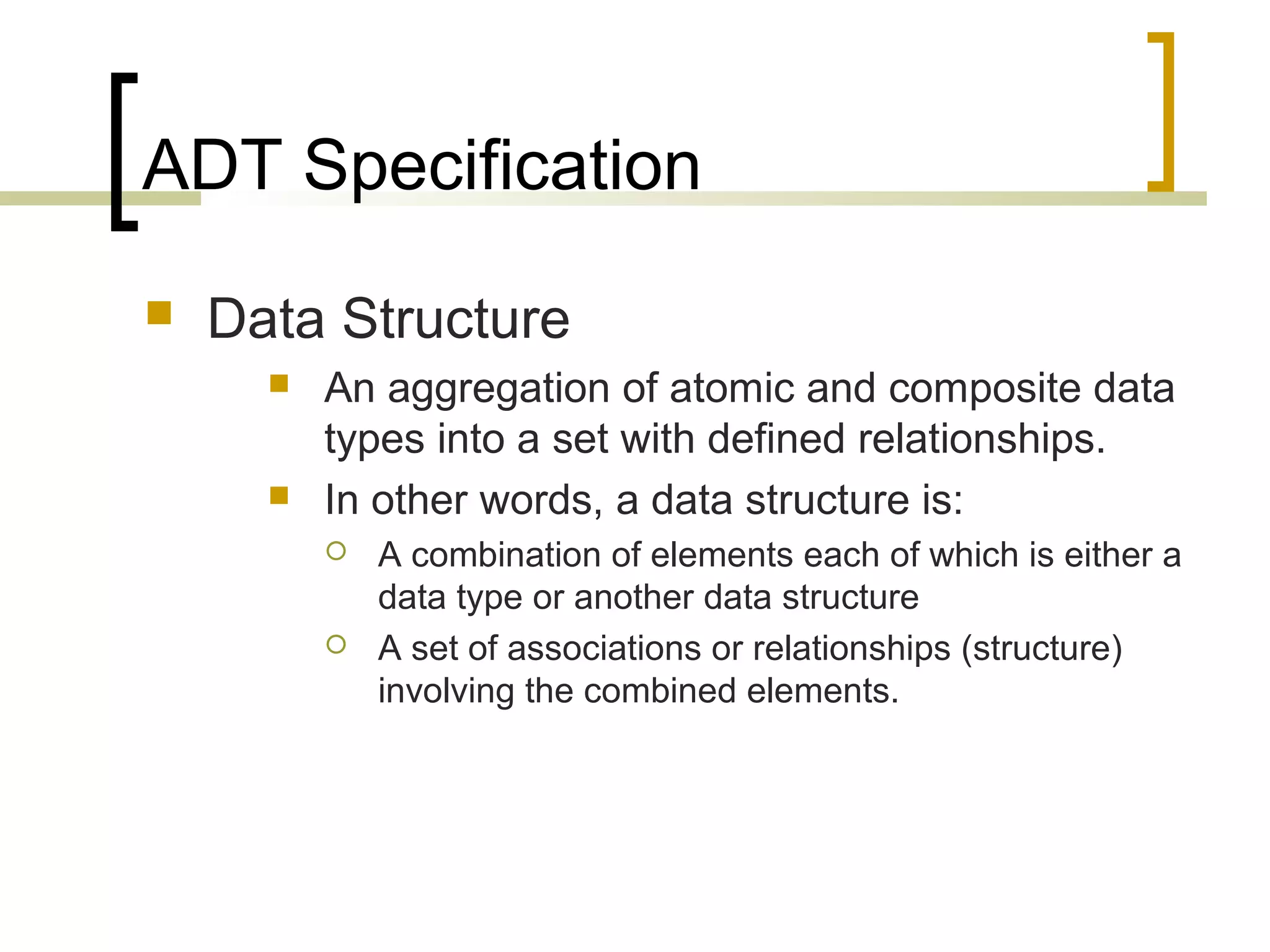 Introduction To Data Abstraction Ppt Programming Languages Computing