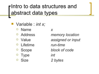 Introduction to Data Abstraction | PPT | Programming Languages | Computing