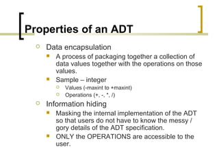 Introduction to Data Abstraction | PPT
