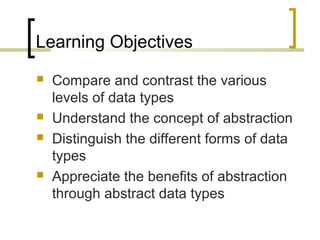 Introduction to Data Abstraction | PPT