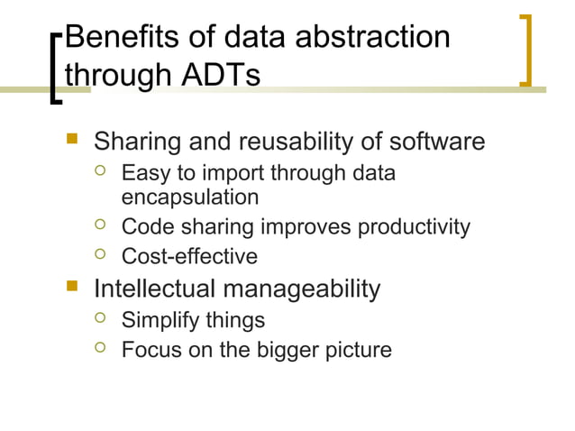 Introduction To Data Abstraction Ppt Programming Languages Computing