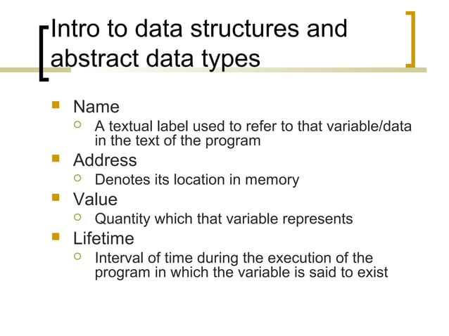 Introduction To Data Abstraction Ppt Programming Languages Computing