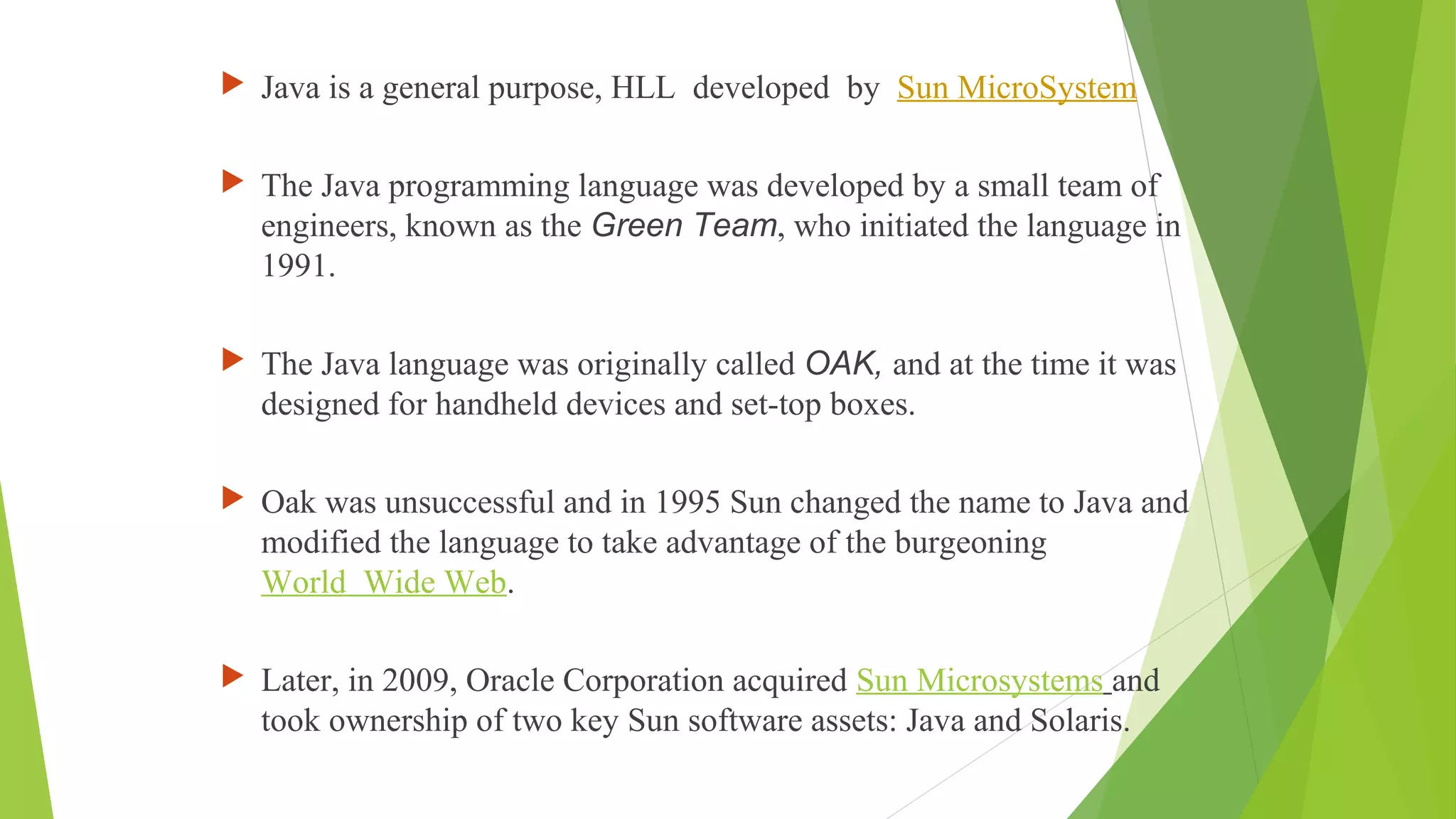 Introduction to Java | PPS | Programming Languages | Computing