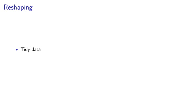 Basic R Data Manipulation | PPT