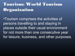 introduction in world tourism | PPT