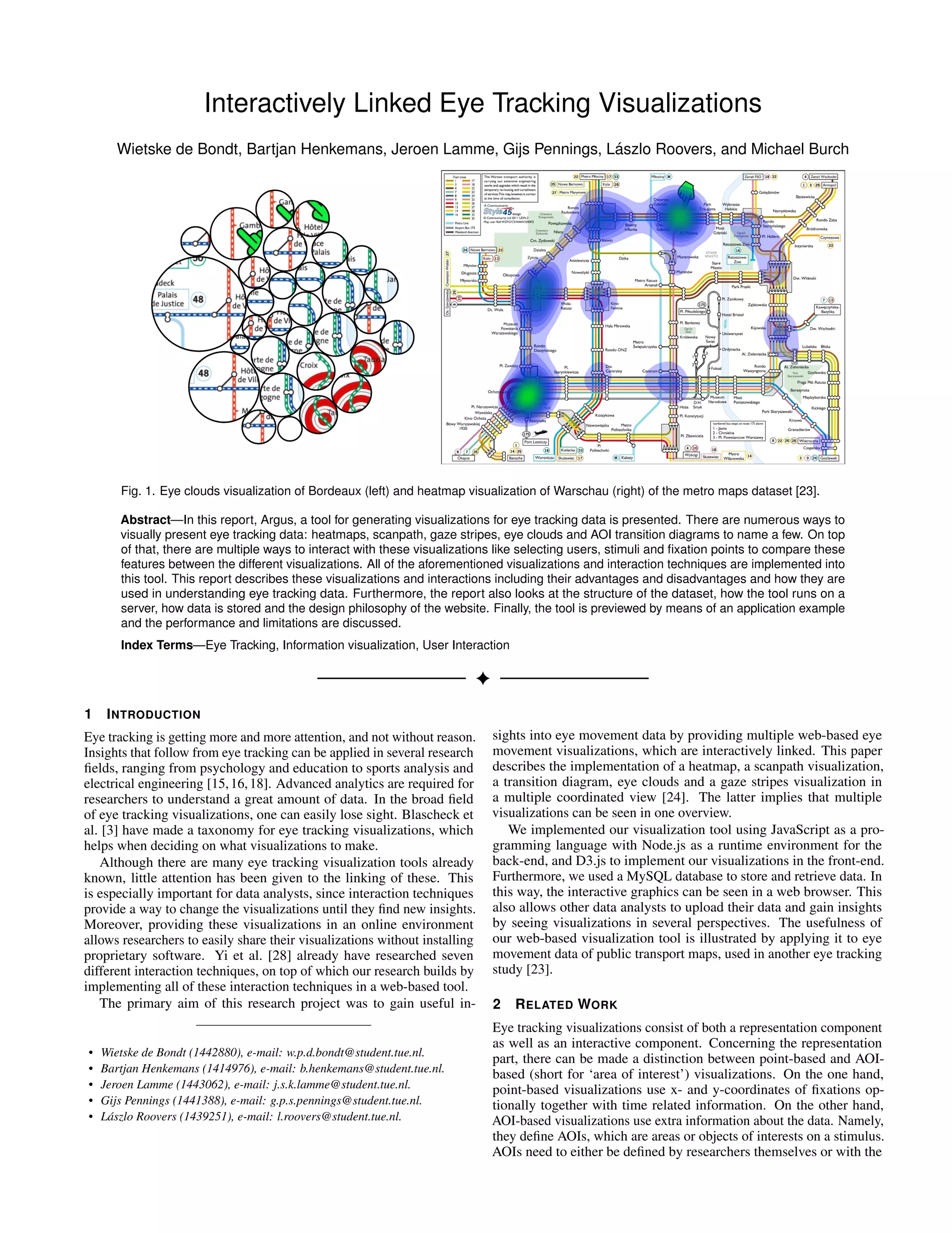 Interactively Linked Eye Tracking Visualizations | PDF