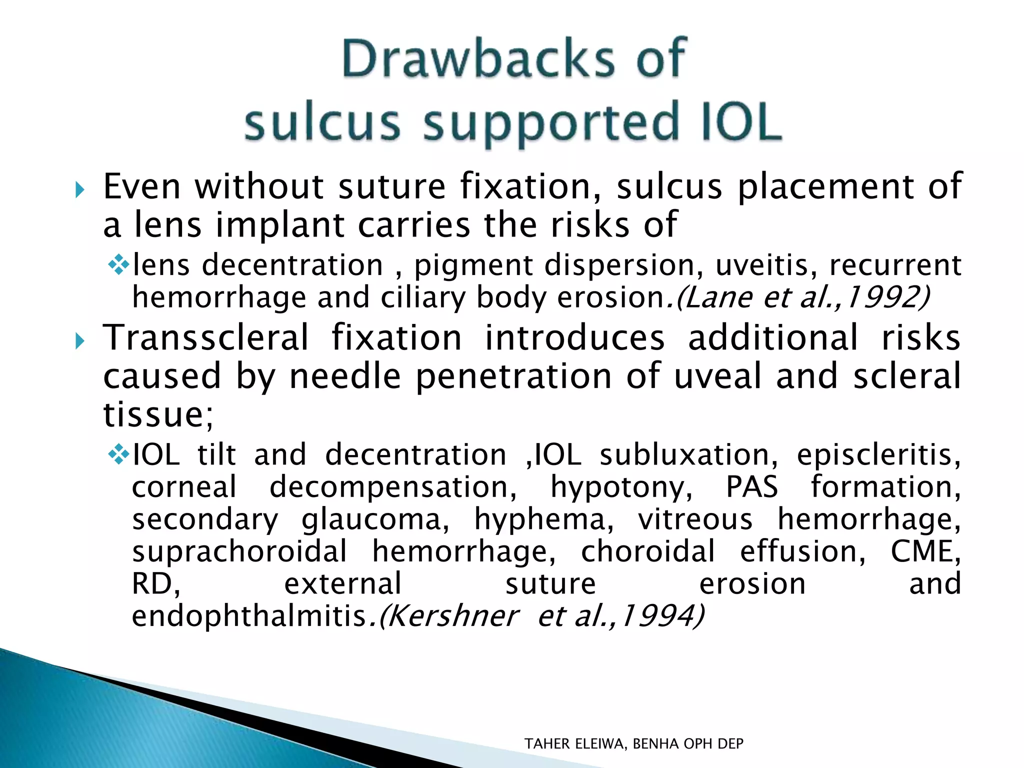 secondary IOL implantation | PPTX