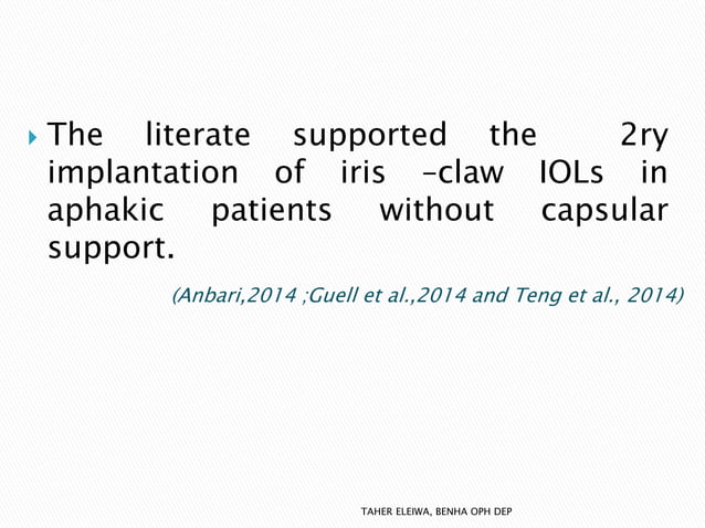secondary IOL implantation | PPTX