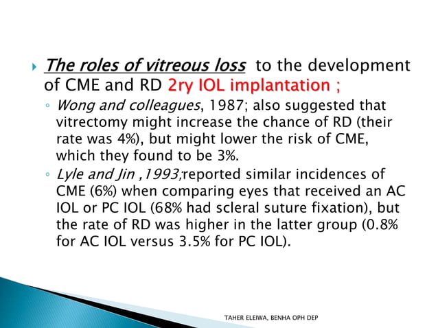 secondary IOL implantation | PPTX
