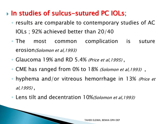 secondary IOL implantation | PPTX