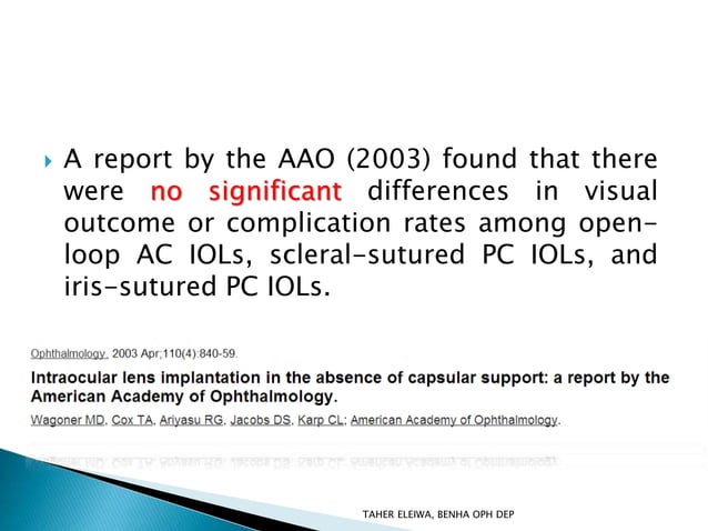 secondary IOL implantation | PPTX