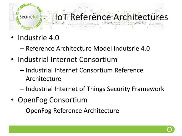 Internet of Things Reference Architectures | PPT