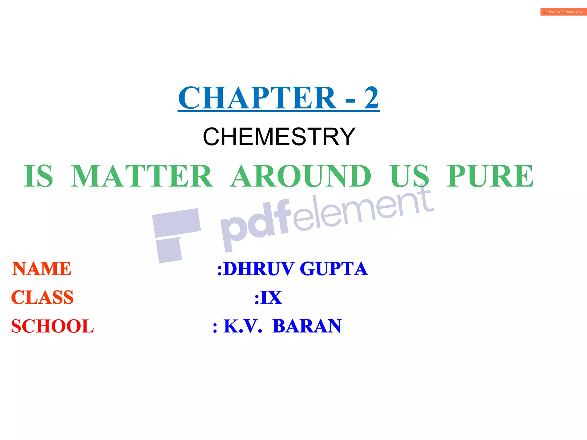 IS MATTER AROUND US PURE ? ( CLASS IX ) | PDF