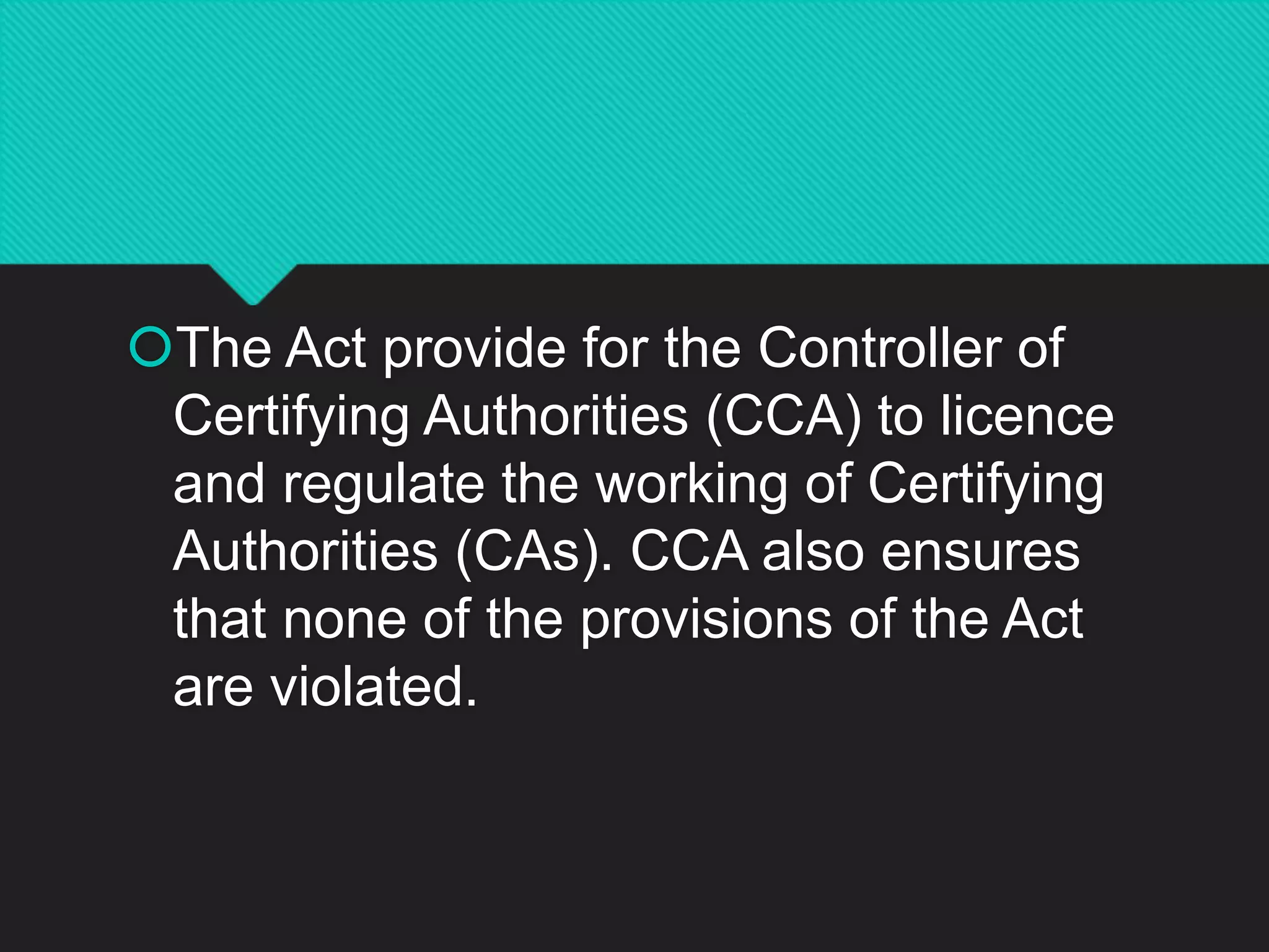 IT ACT, 2000 (Information Technology Act, 2000) | PPT