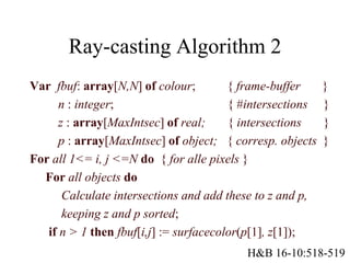 hidden surface removal in computer graphics | PPT