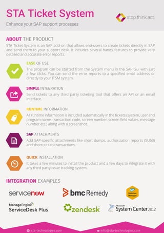 STA Tickets System - Flyer | PDF