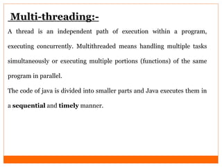 java language features and explanation with ex | PPT