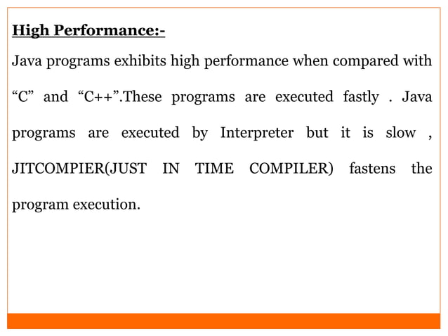 java language features and explanation with ex | PPT