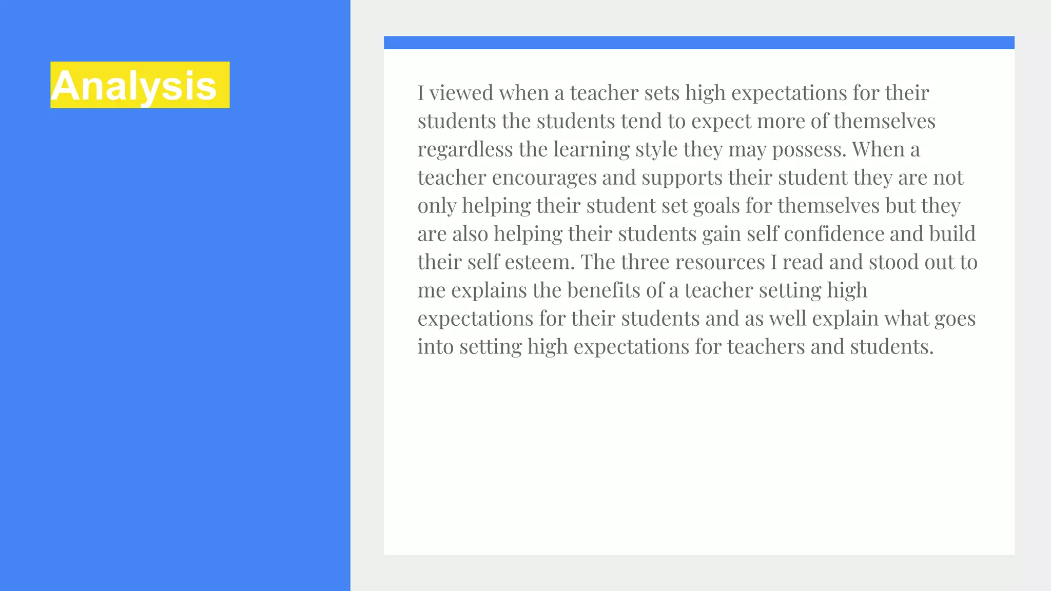 Setting high expectations | PPTX