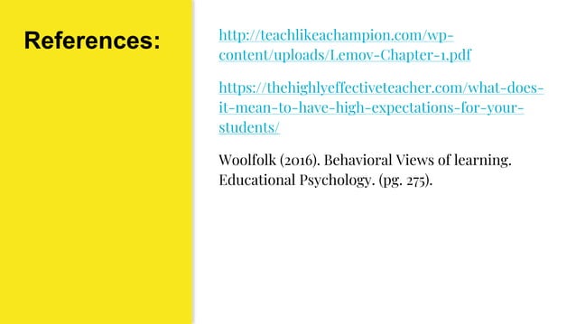 Setting high expectations | PPTX