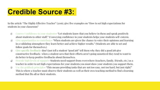 Setting high expectations | PPTX