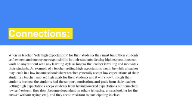 Setting high expectations | PPTX