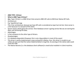 2 jdbc drivers | PPT